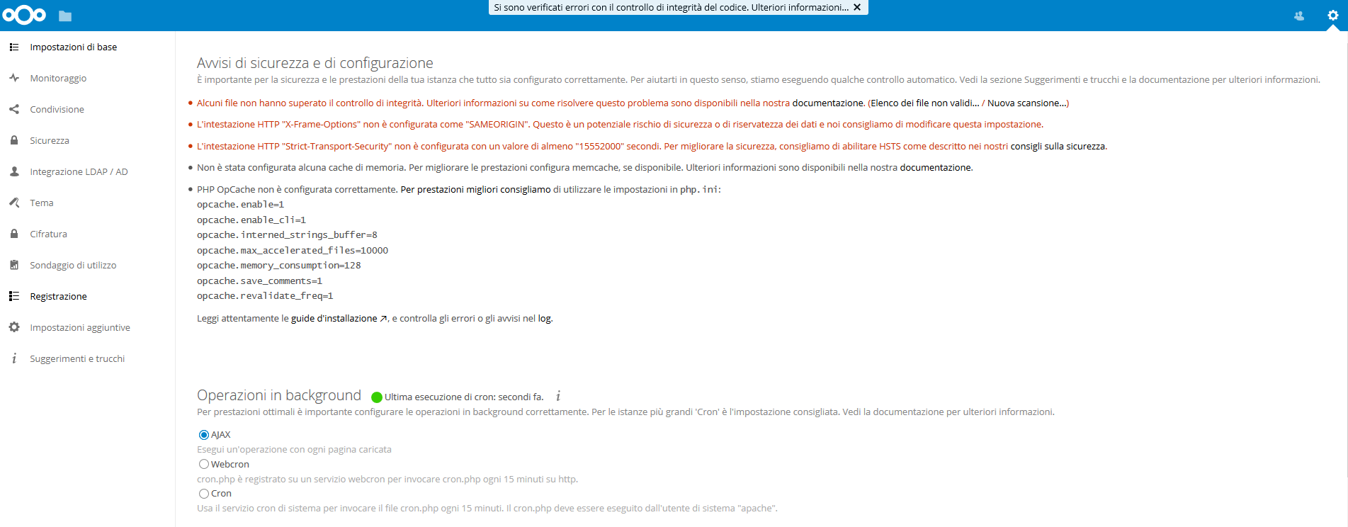 Nextcloud: integrity check after upgrade · Issue #5409 · NethServer/dev · GitHub
