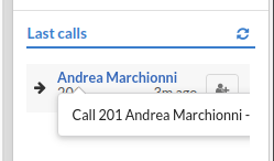 NethCTI 3: last call list has to show also the company when it is present for incoming calls ...
