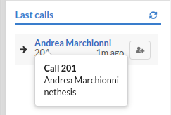 NethCTI 3: last call list has to show also the company when it is present for incoming calls ...