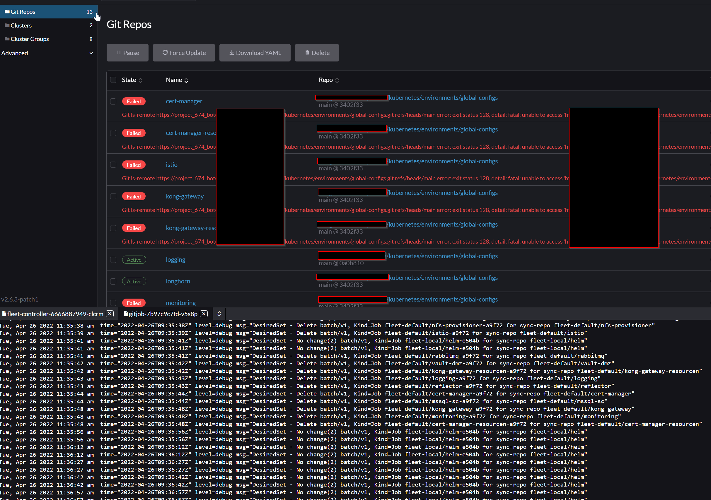 Git Repos Stay In Failed State After A Reboot Of The Unreachable Git Server · Issue 749