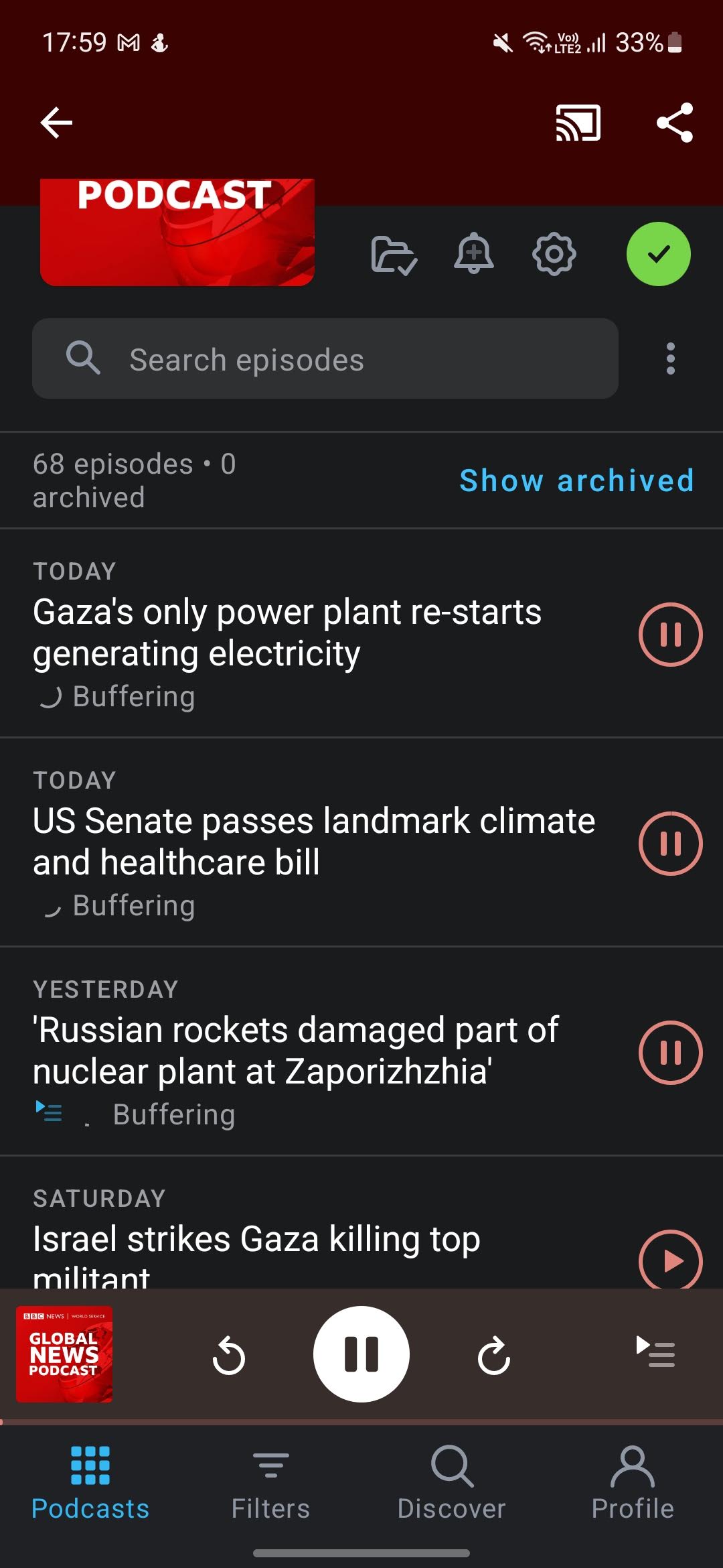 Chromecast: Episode list says 'buffering' constantly · Issue #220 · Automattic/pocket-casts ...
