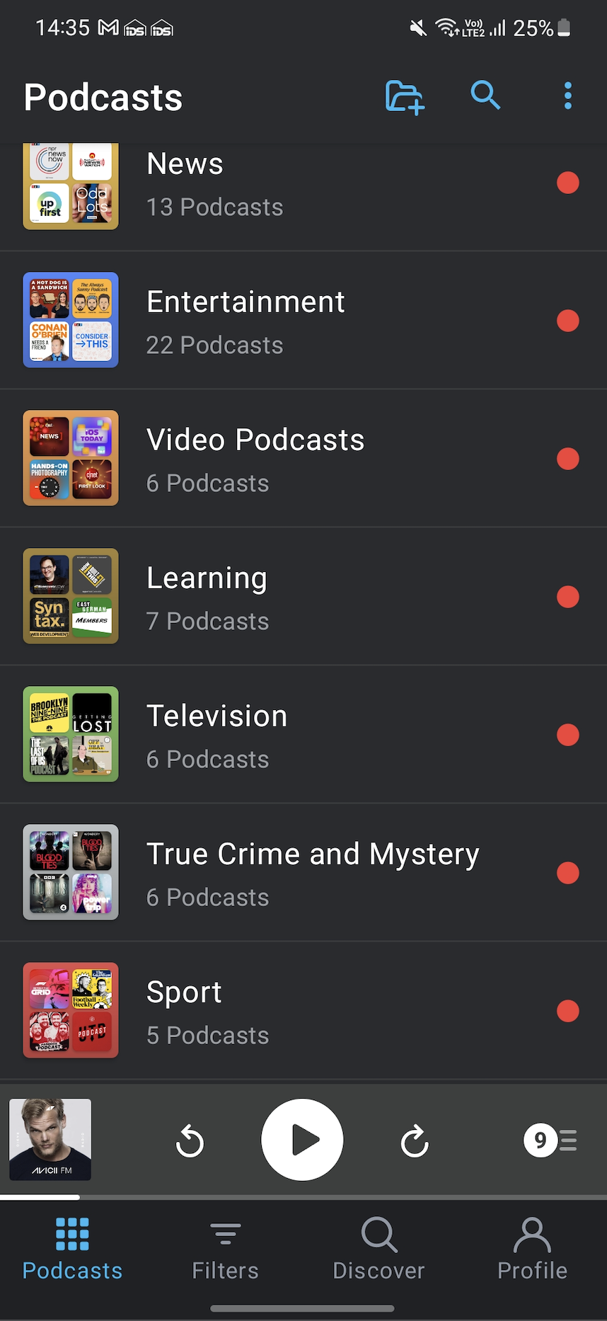 List View: Shows unplayed badge on folder even when all episodes have been played · Issue #835 ...