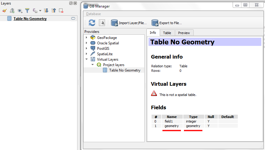 Db Manager A Nonexistent Geometry Field Is Incorrectly Listed For No Geometry Tables · Issue 3679