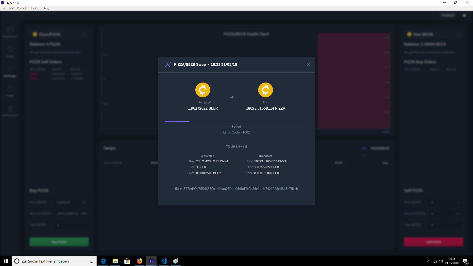 Got `Error Code: -1002` when swapping · Issue #253 · atomiclabs/hyperdex · GitHub