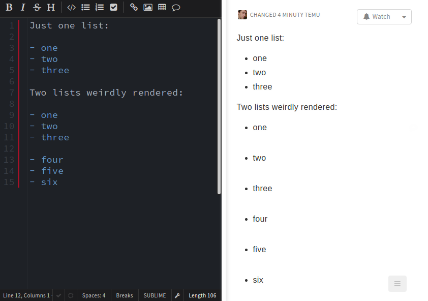 Weird rendering of 2 unordered lists · Issue #159 · hackmdio/hackmd-io-issues · GitHub