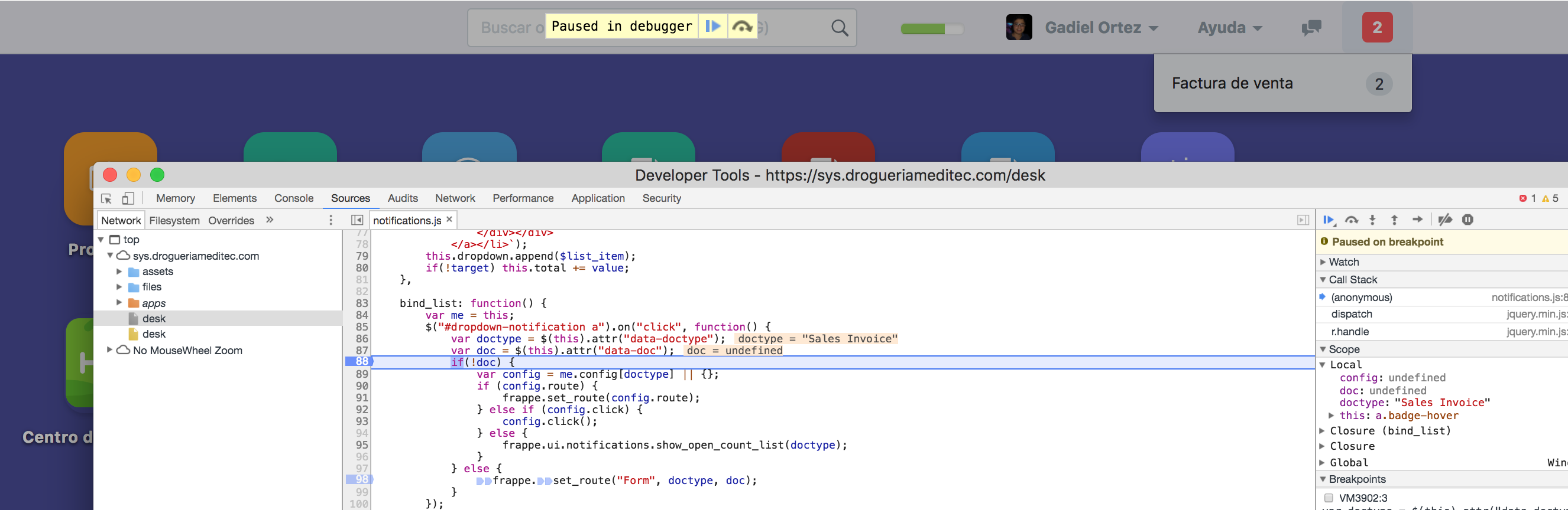 Notification Click Not Working · Issue 13560 · Frappe Erpnext · Github