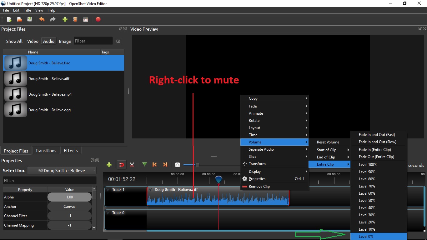 Audio muteing · Issue #897 · OpenShot/openshot-qt · GitHub