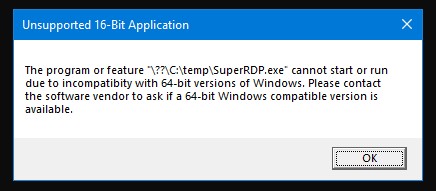 16 bit application? · Issue #51 · anhkgg/SuperRDP · GitHub