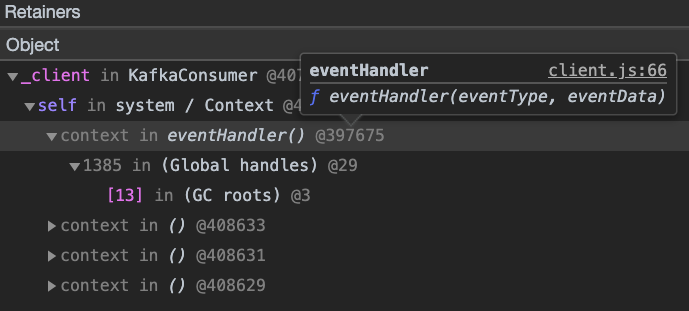 Memory leak on disconnect() method usage with producer · Issue #731 · Blizzard/node-rdkafka · GitHub