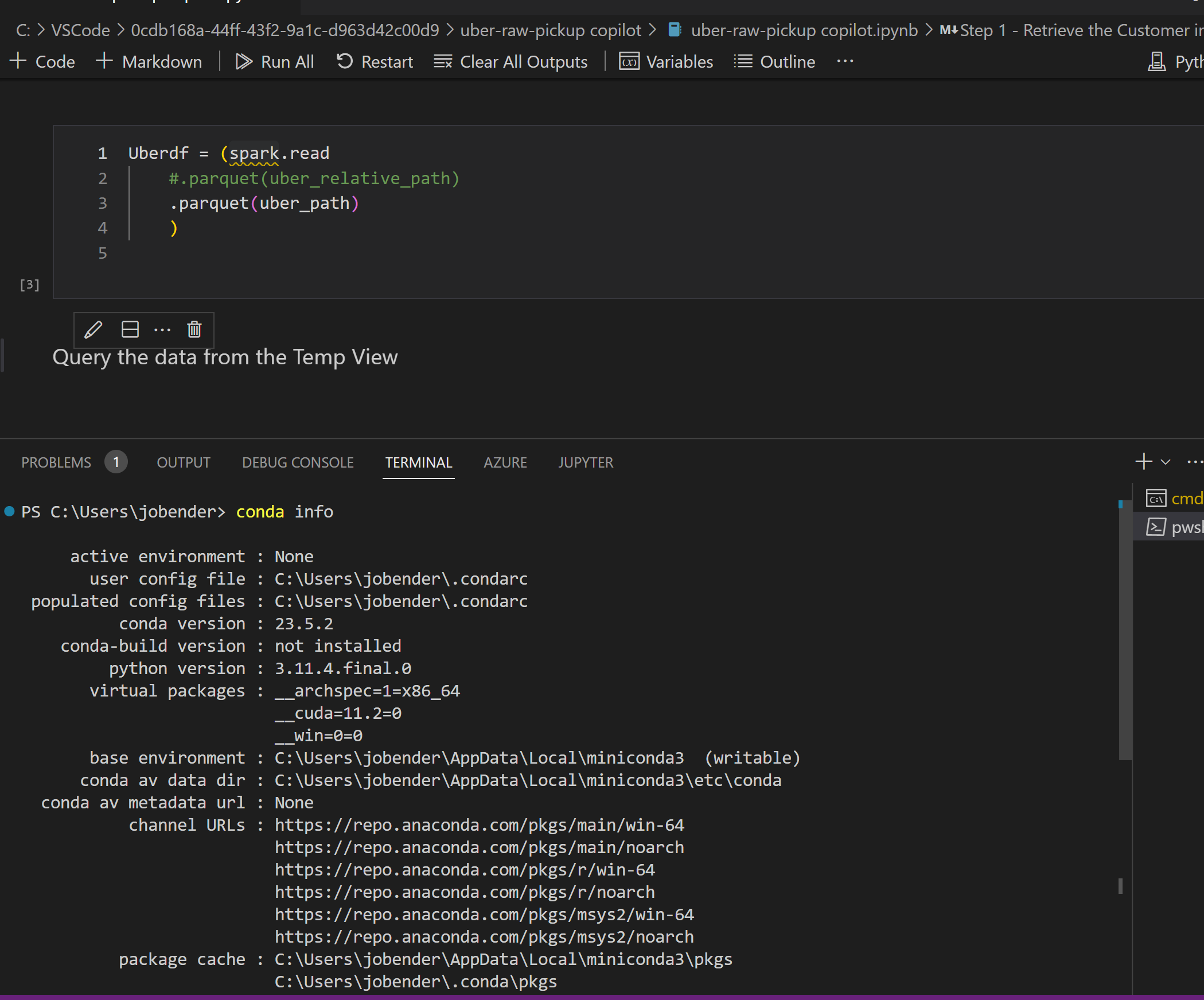 Preparing Synapse Pyspark Env Conda Is Not Recognized As An Internal Or External Command
