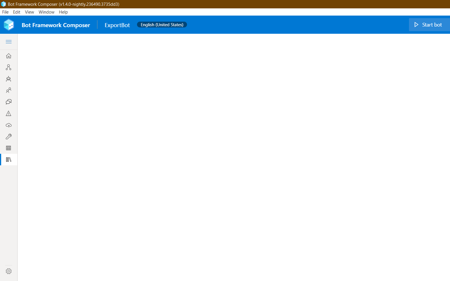 Package manager blank page( not always) · Issue #7086 · microsoft/BotFramework-Composer · GitHub