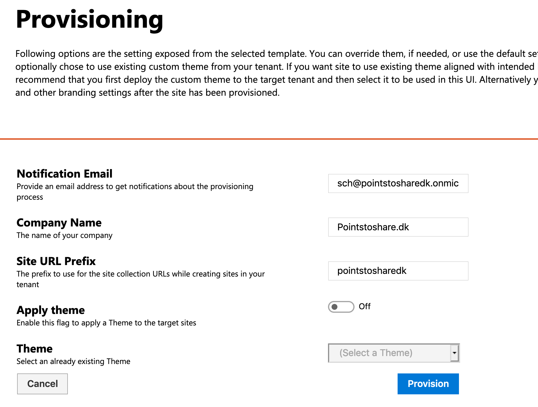 SharePoint Online Provisioning Service Unfortunately, your request to provision "SharePoint ...