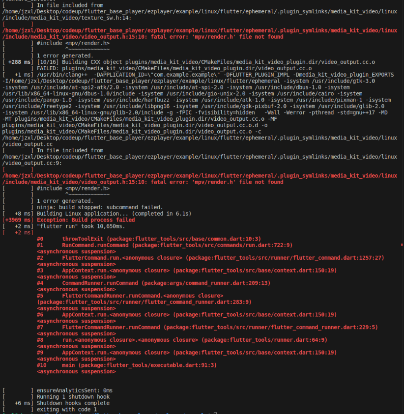 [Bug Report][Linux] Fatal error 'mpv/render.h' file not found · Issue #177 · media-kit/media-kit ...