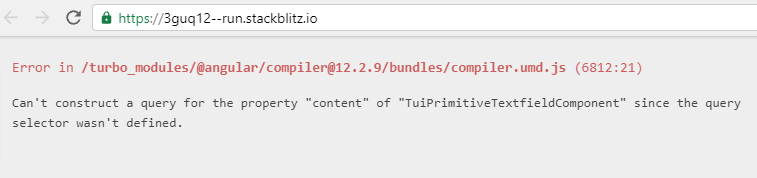📚 - Stackblitz does not build · Issue #918 · taiga-family/taiga-ui · GitHub