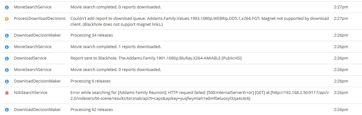 Radarr only uses Blackhole - no other Clients · Issue #3094 · Radarr ...