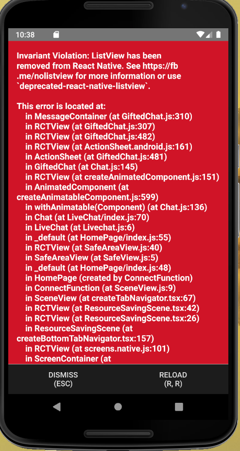 Crash while using React Native 0.61.1 because of Gifted Chat · Issue #56 · livechat/react-native ...