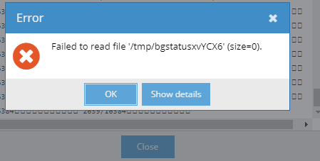 "Failed to read bgstatusXXXXXX" - small bug · Issue #155 · openmediavault/openmediavault · GitHub