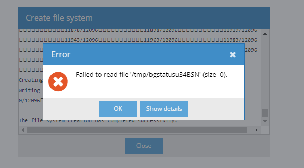 "Failed to read bgstatusXXXXXX" - small bug · Issue #155 · openmediavault/openmediavault · GitHub