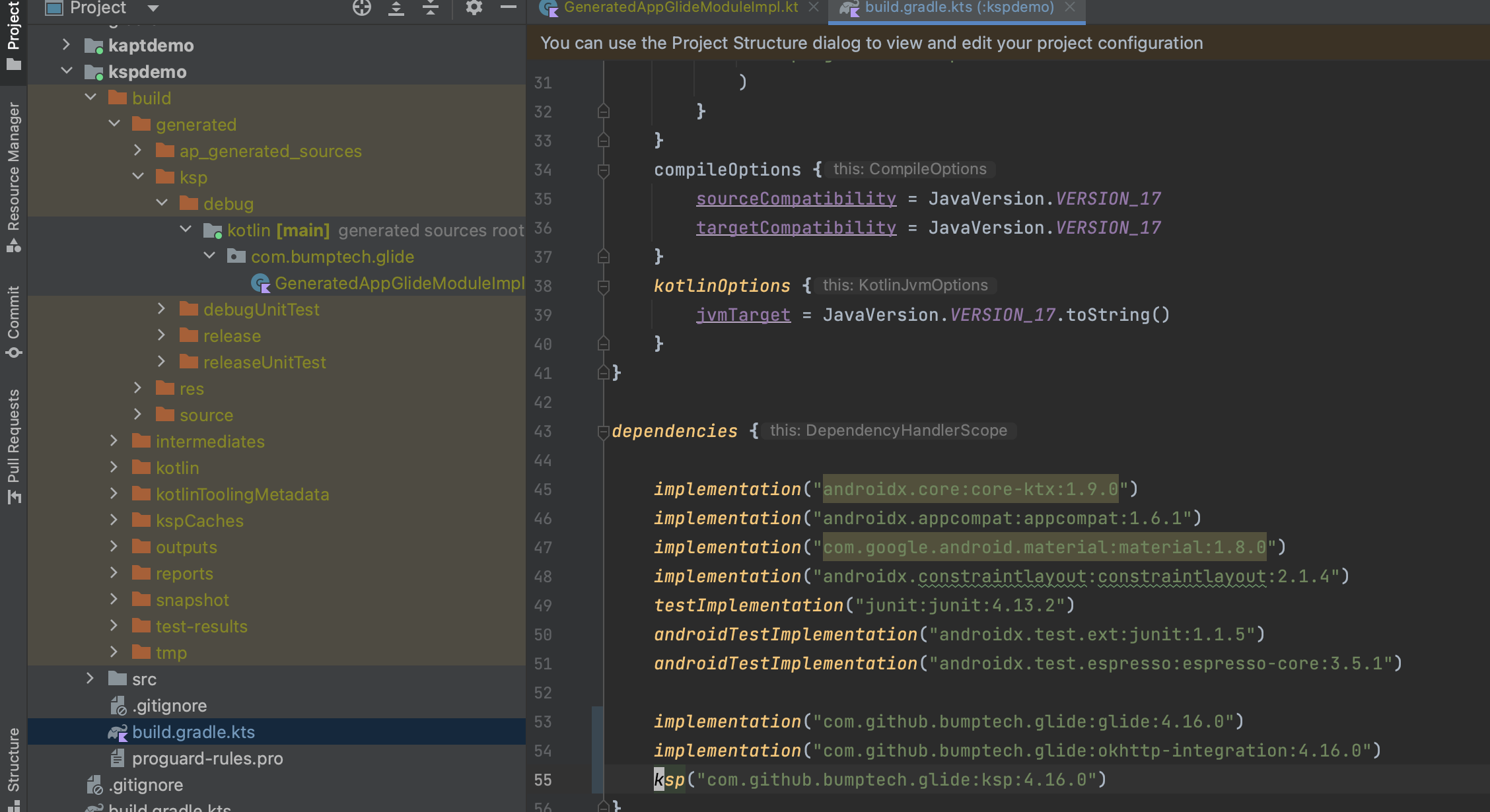 The class GeneratedAppGlideModuleImpl generated by ksp does not ...