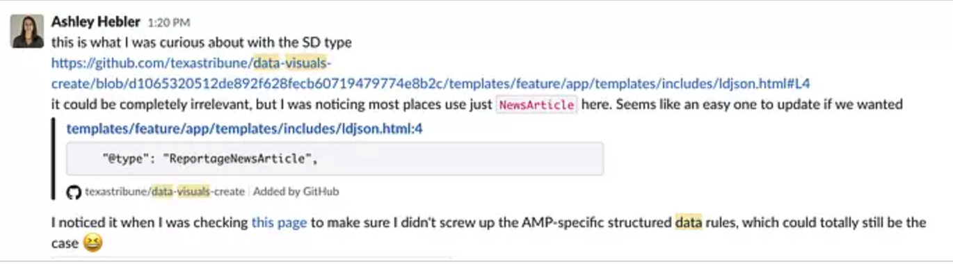 Make ldjson file look the same for both apps and TT articles · Issue #127 · texastribune/data ...