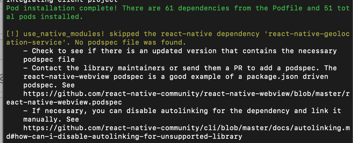Rn V0 62 2 No Podspec File Was Found · Issue 175 · Agontuk React