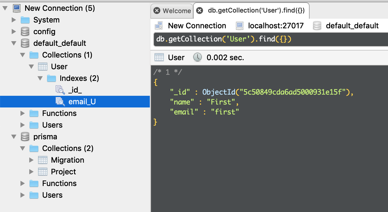 @unique seems not work in MongoDB · Issue #3855 · prisma/prisma1 · GitHub