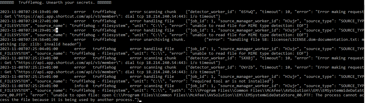 Unable to scan git repo with trufflehog · Issue #655 · trufflesecurity/trufflehog · GitHub