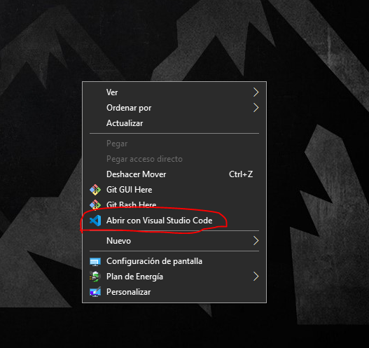 Github Valeriogomez Reparar Vs Code Menu Opciones Windows Agregar A