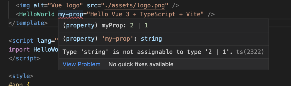 Prop Types Not Showing Correctly In Template When Using Different Casing In Template And