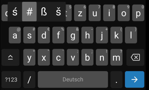 UI - Match pop-up menu of letter "s" for German and German (Germany ...