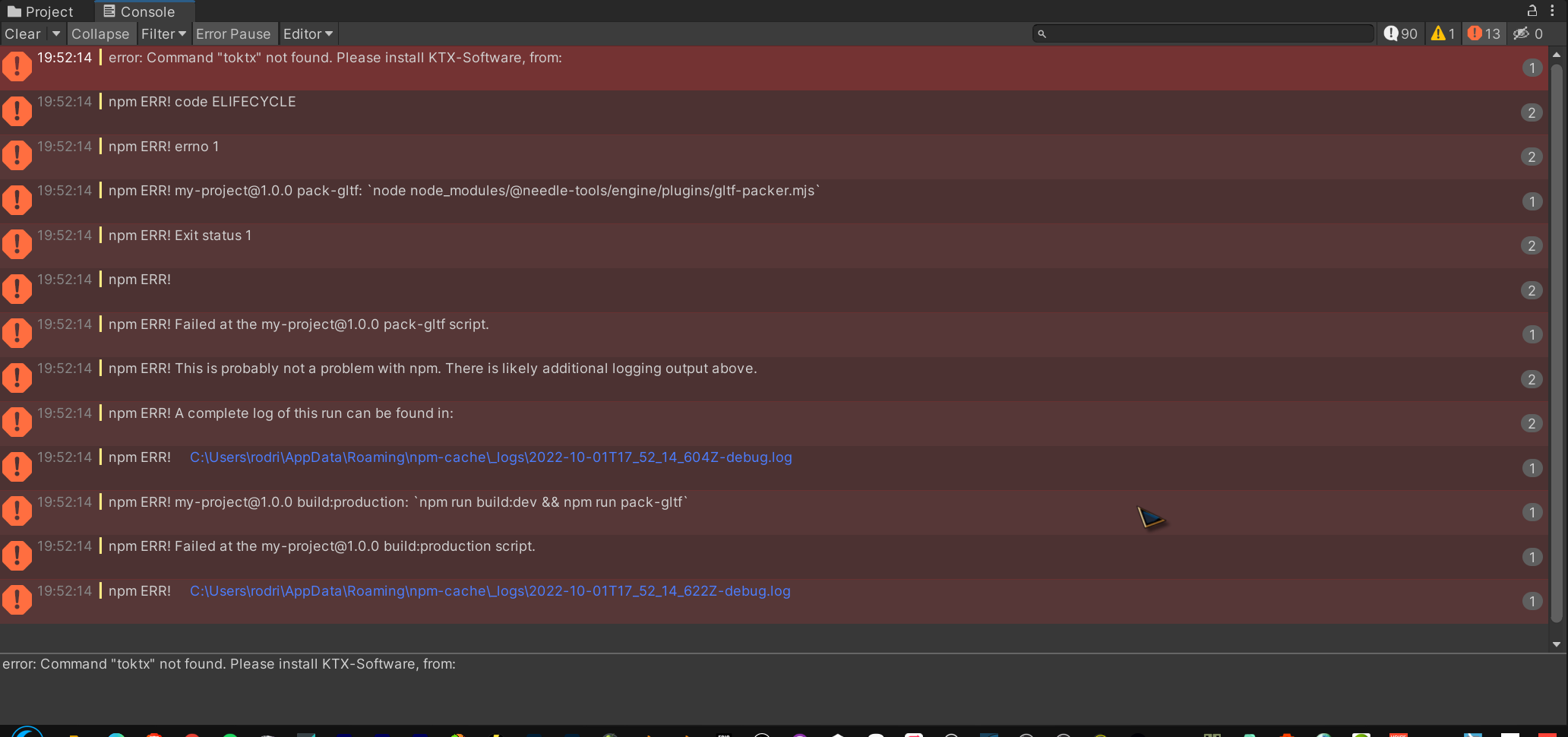 Errors "Building & Deploy:Prod" with "toktx" involved · Issue #80 · needle-tools/needle-engine ...