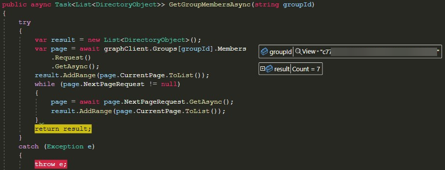 [Client bug]: Issue with List Members of a Group using application permissions. · Issue #1255 ...