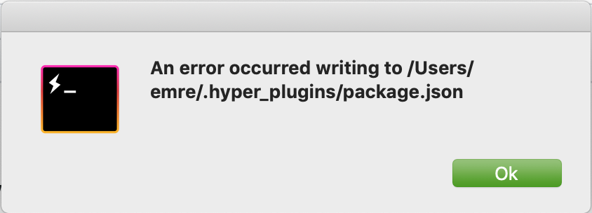 plugins won't install, CLI gives symlink creation error · Issue #3398 · vercel/hyper · GitHub