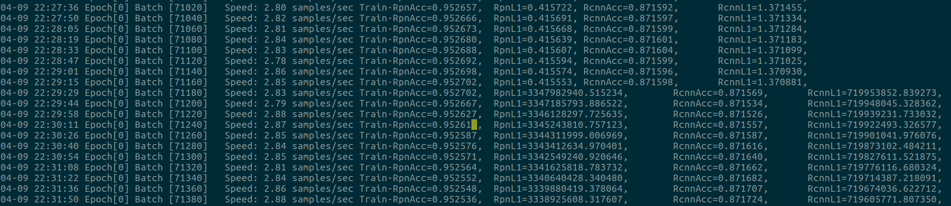 RpnL1 loss and RcnnL1 loss suddenly become biger · Issue #70 · tusen-ai/simpledet · GitHub