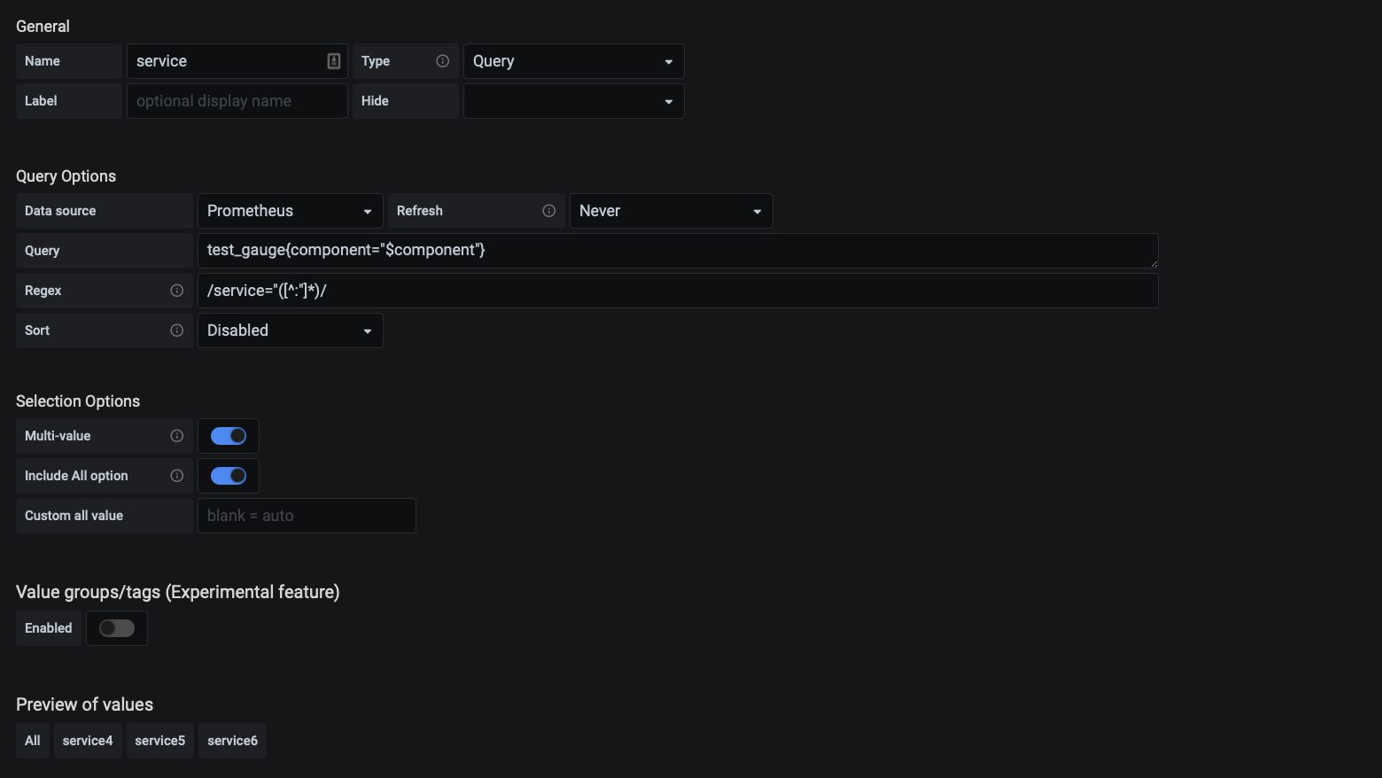 Template Variables Grafana Fails To Update Custom Variables On A