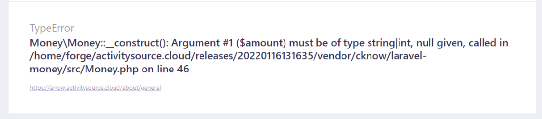 Breaking change in 6.2.0 · Issue #103 · cknow/laravel-money · GitHub