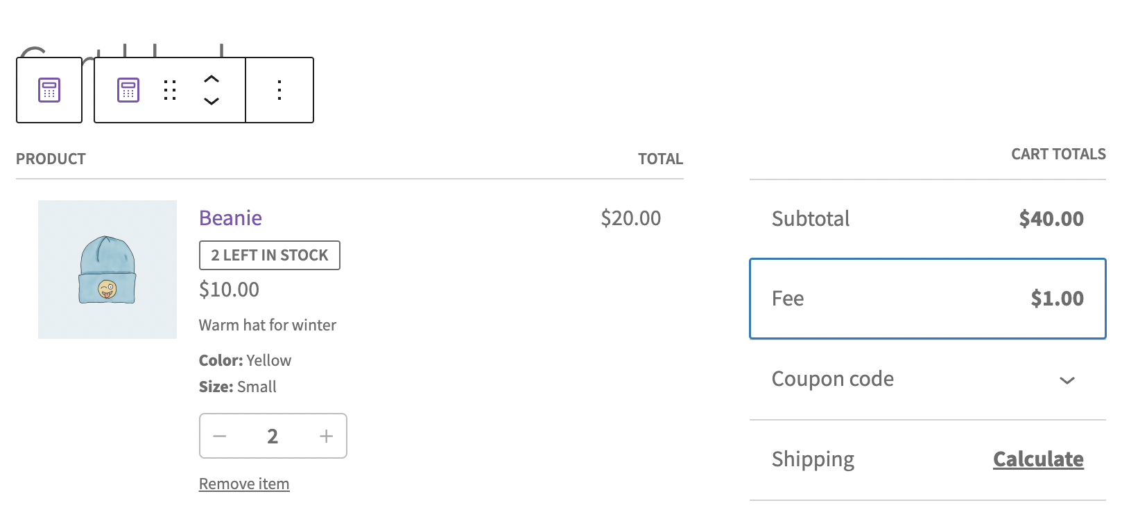 Cart Block: Order summary inner blocks controls appear on the left side of the screen · Issue ...