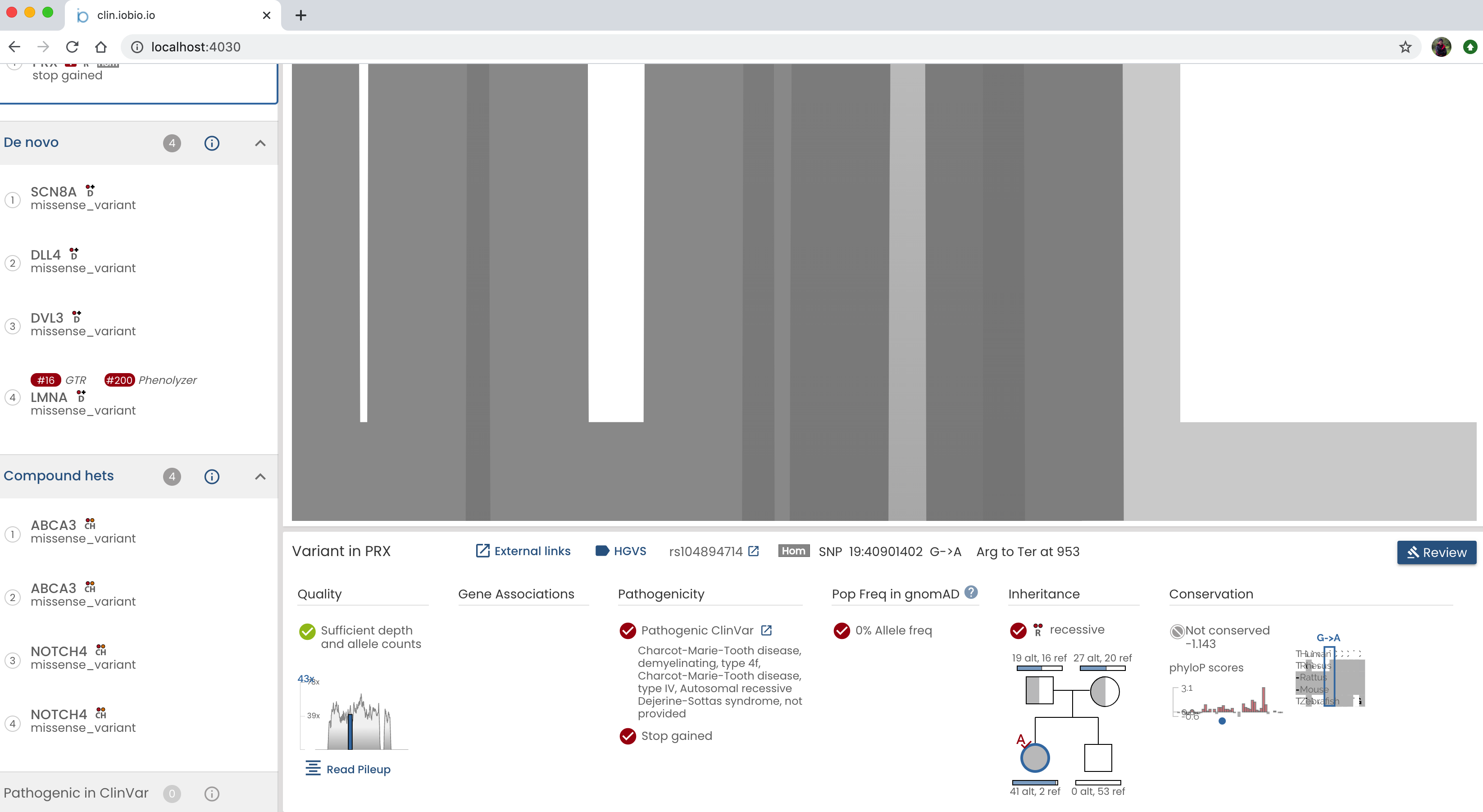 Variant information is not shown and Gene association doesn't update in clin.iobio unless ...
