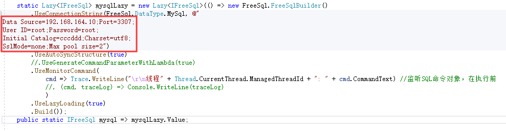 连接mysql，始终报错连接超时 · Issue #156 · dotnetcore/FreeSql · GitHub