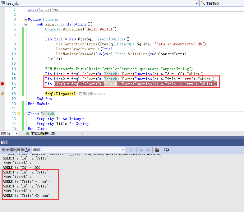 只会vb，报错未实现函数表达式 CompareString解析 · Issue #140 · dotnetcore/FreeSql · GitHub