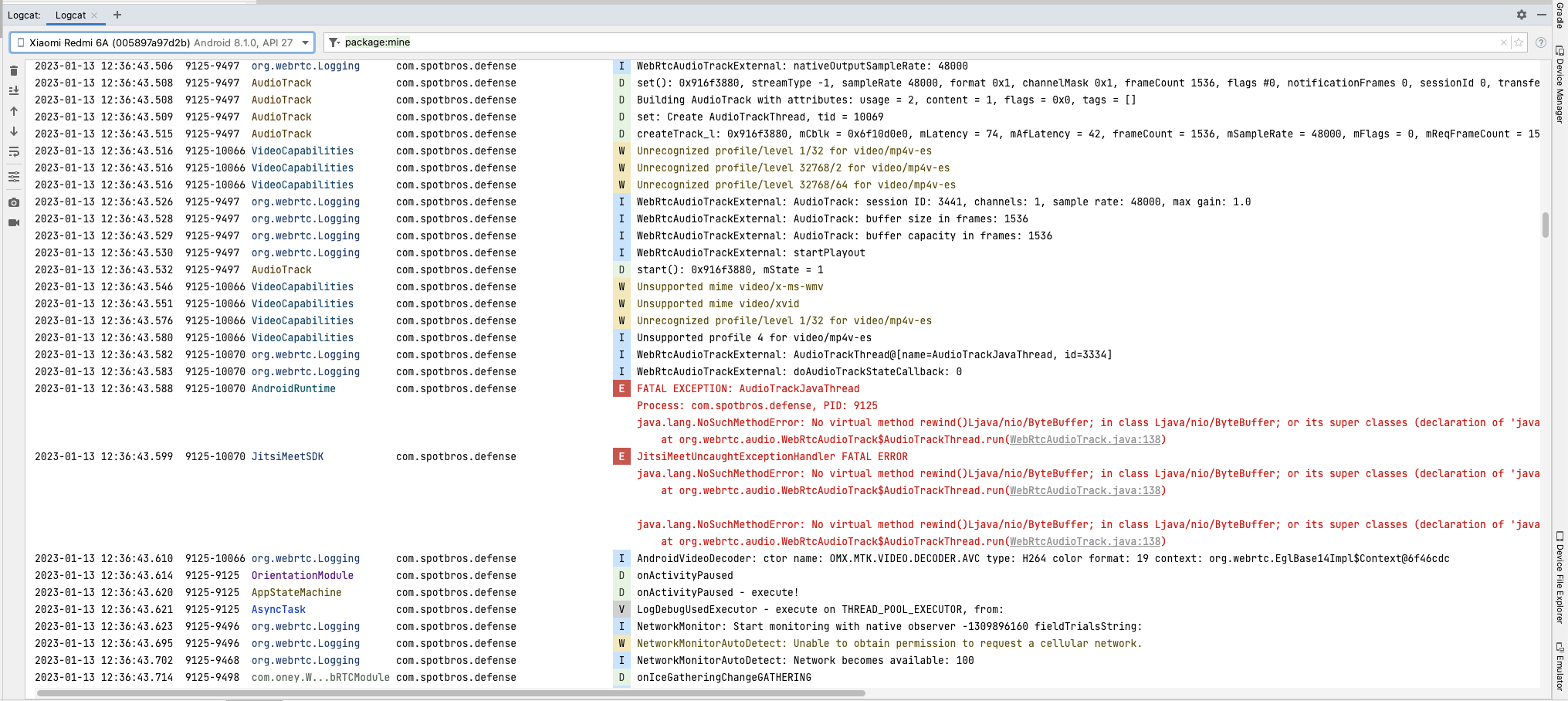 Jitsi SDK crash in Android 8 · Issue #12779 · jitsi/jitsi-meet · GitHub