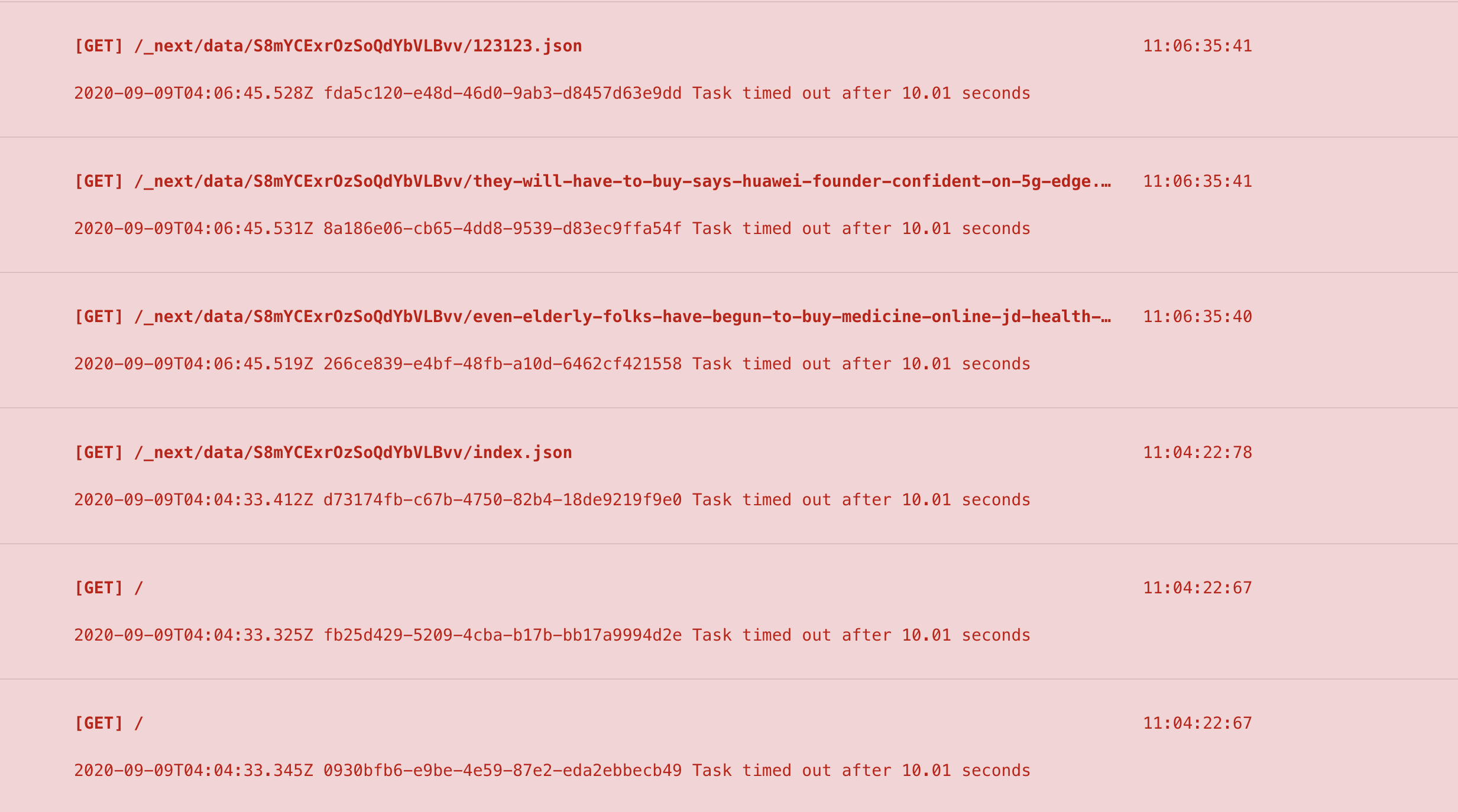 Task timed out after 10.01 seconds on Vercel function logs · vercel next.js · Discussion #16957 ...