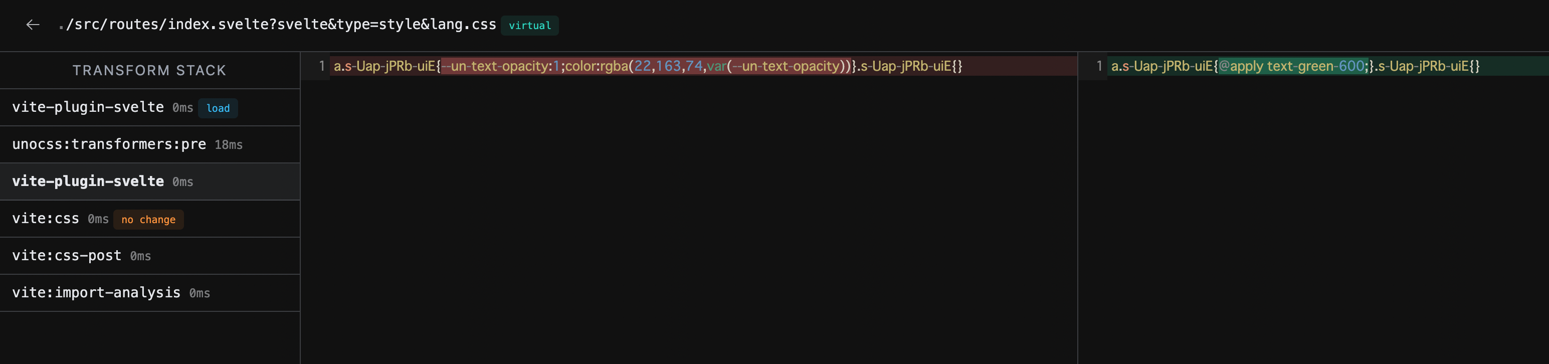 Can't apply css transform using other vite plugin · Issue #4125 · sveltejs/kit · GitHub