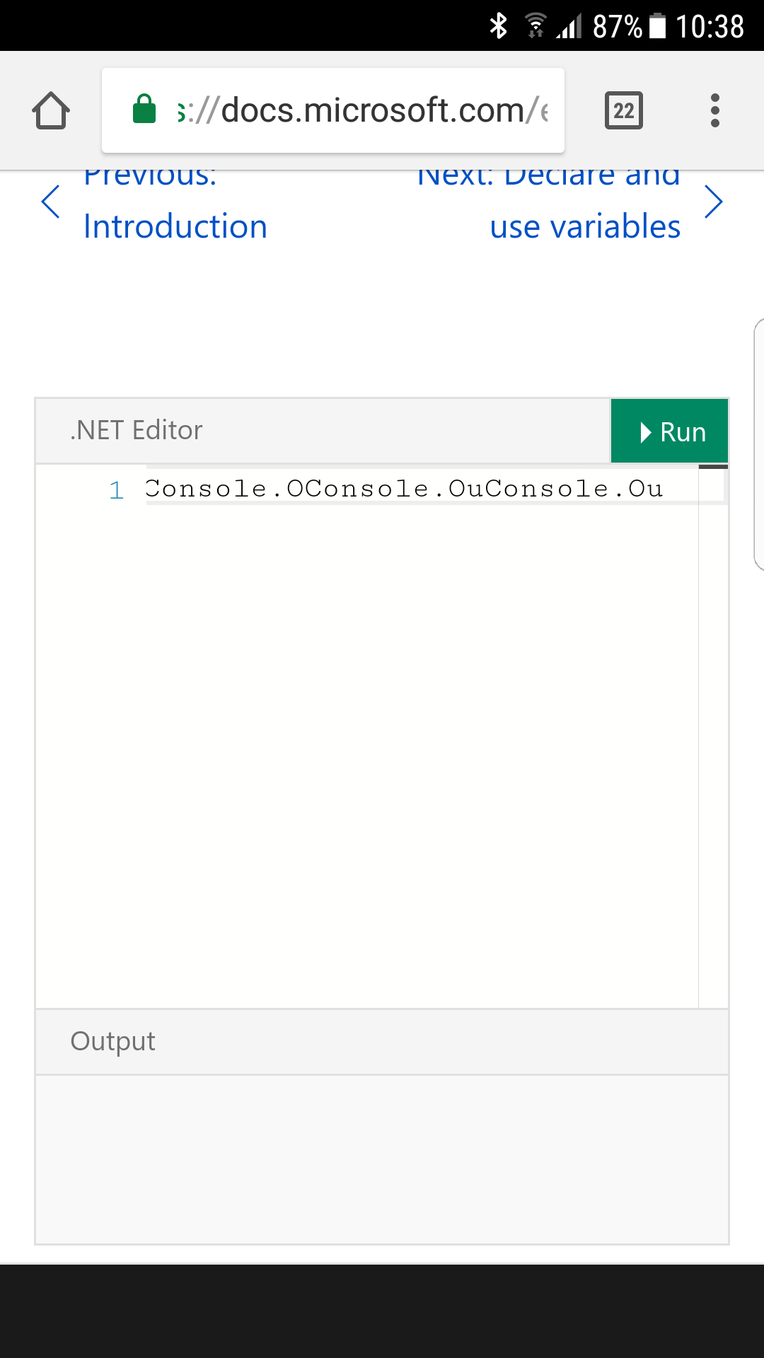 Writing Console.Ou makes autocomplete go bananas · Issue #4 · dotnet/try · GitHub