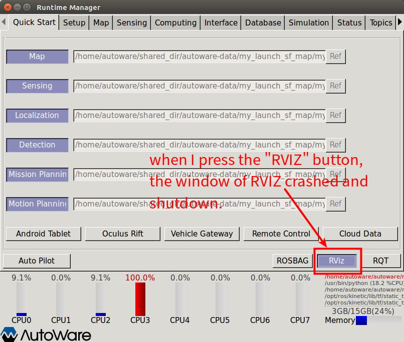 When I launch the Autoware in Docker, I can't open RVIZ, but the process crashes. · Issue #121 ...