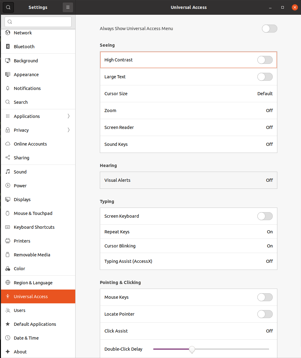 Missing page: Accessibility · Issue #35 · ubuntu-flutter-community/settings · GitHub