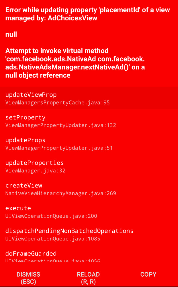 Error While Updating Property Placementid Managed By Adchoicesview · Issue 189 · Callstack