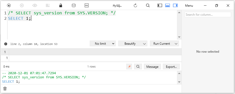 "Run Current" issues with comment blocks · Issue #332 · TablePlus/TablePlus-Windows · GitHub