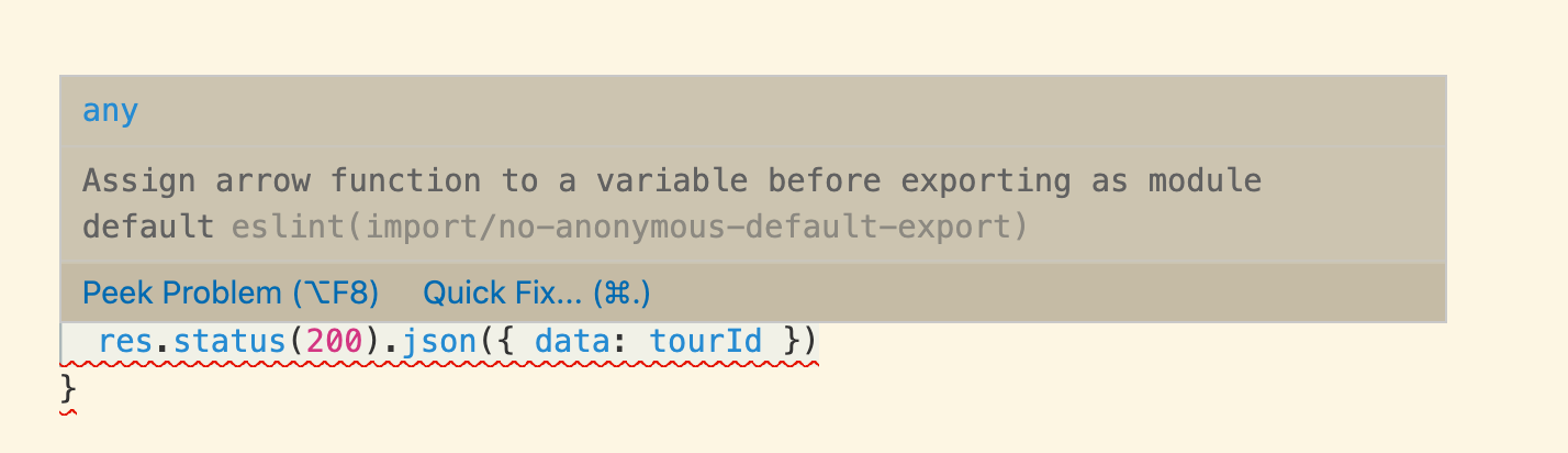 Api Route Async Exports Must Be Anonymous Functions But Eslint Complains · Issue 412 · Blitz 