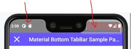 [Android] Missing correct background color in the top safe area on top ...